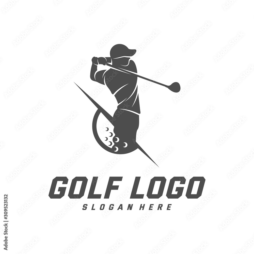 Golf logo design vector template, Vector label of golf, Logo of golf ...