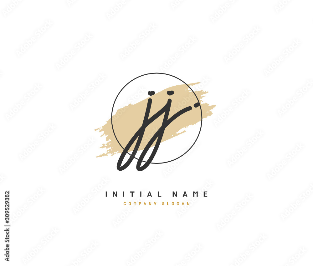 J JJ Beauty vector initial logo, handwriting logo of initial signature ...