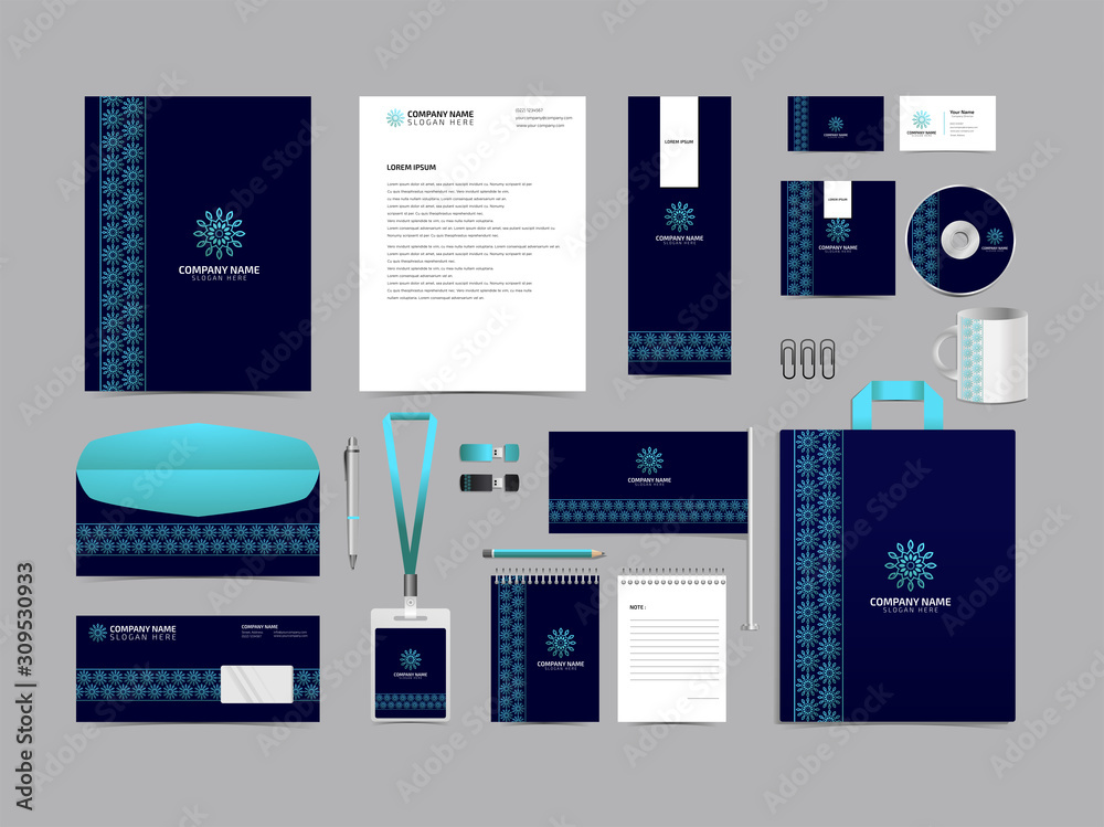 Corporate identity set branding template design kit. editable brand ...