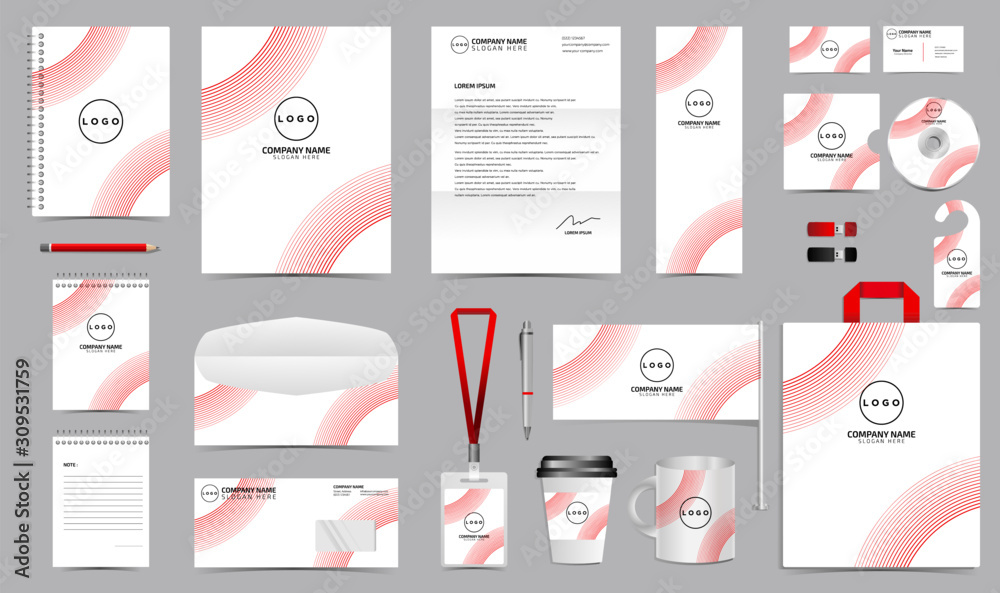 Corporate identity set branding template design kit. editable brand ...