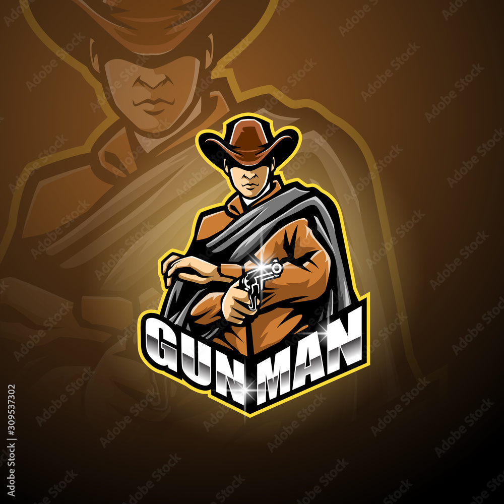 Gunner esport mascot logo design Stock Vector | Adobe Stock