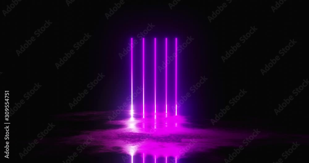 ultraviolet spectrum, blue violet neon lights, laser show, night club ...