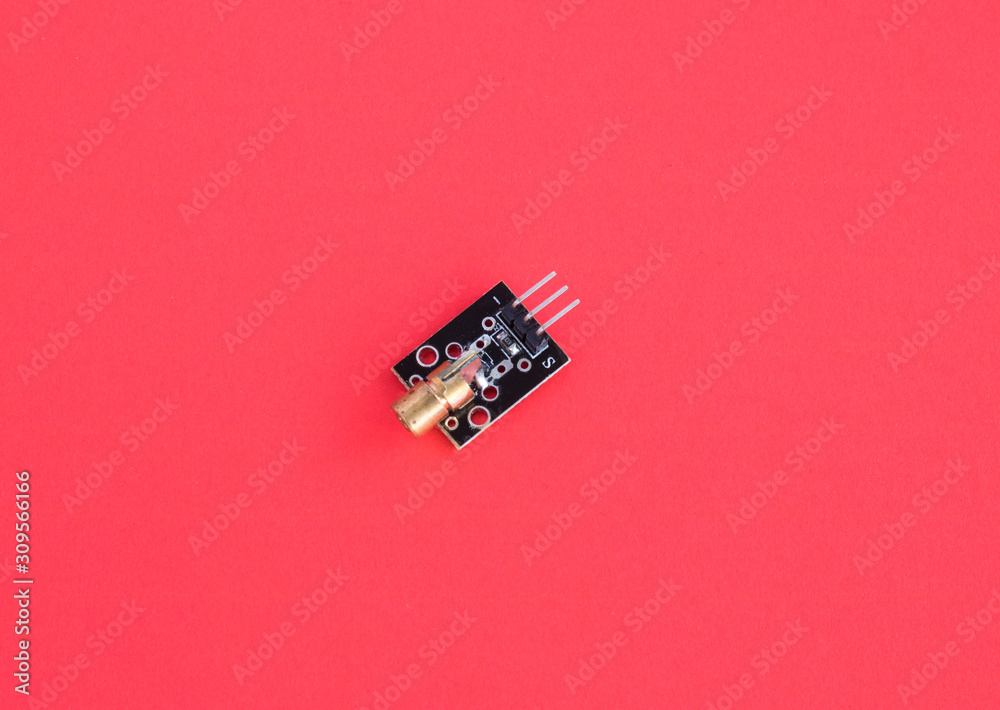 Red laser transmitter, dot diode copper head module for arduino Stock ...