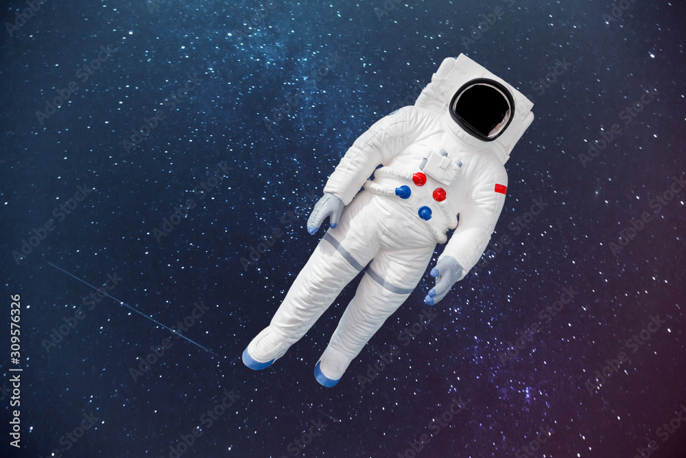 Space suit in the space background with empty place for face. Stock ...
