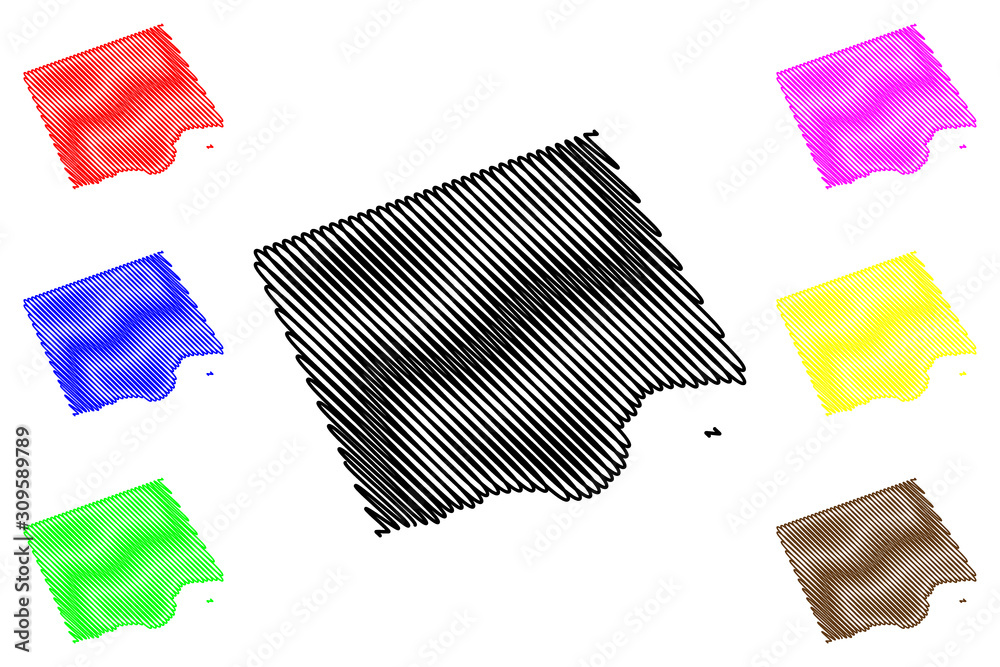 Dhofar Governorate (Sultanate of Oman, Governorates of Oman) map vector ...