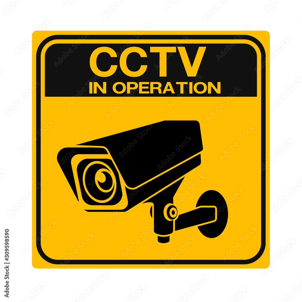 CCTV Camera Symbol Sign Isolate On White Background Label ,Vector Stock ...