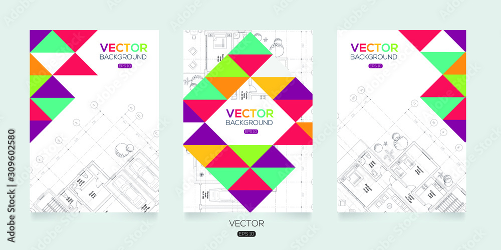 Layout brochure architectural plan , Architectural background ...