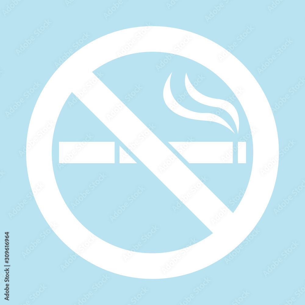 Stop smoking – quit smoking sign symbol. Cigarette pictogram. White ...