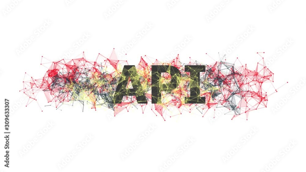 Api Application Programming Interface Looped Animation With Colorful Plexus Design Software
