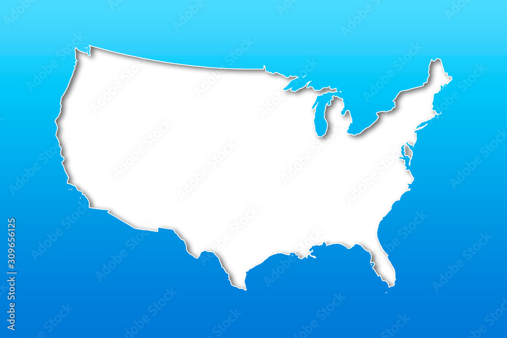 Blue USA map background Stock Illustration | Adobe Stock