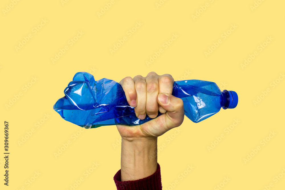 Concept of stop plastic pollution, global warming, recycling plastic ...