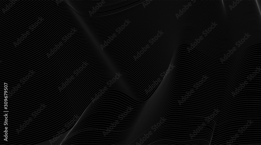 Digital Contour curve dot and line and wave with wireframe . Abstract ...