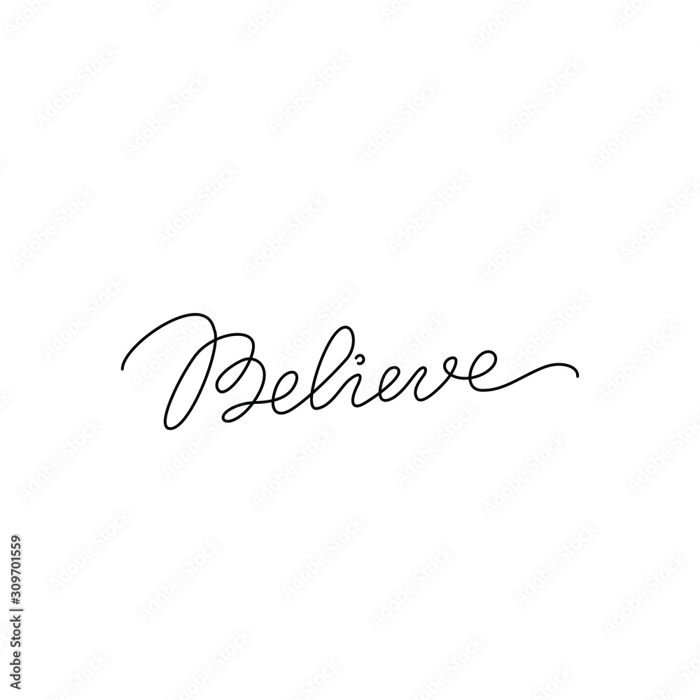 Drawings Of The Word Believe