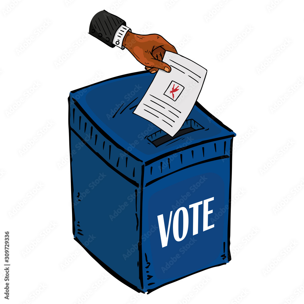 Ballot box. Vector illustration box for vote. Ballot box for voting in ...