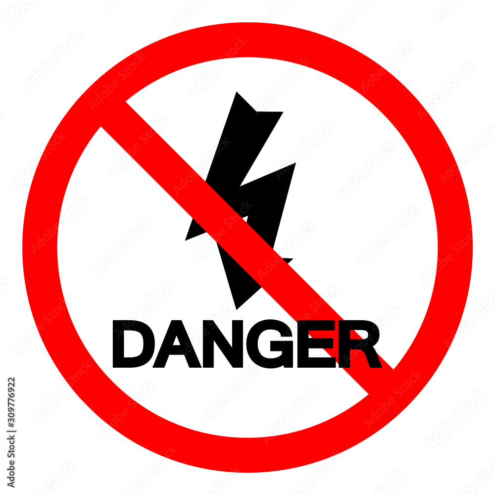 Danger High Voltage Symbol Sign, Vector Illustration, Isolate On White ...