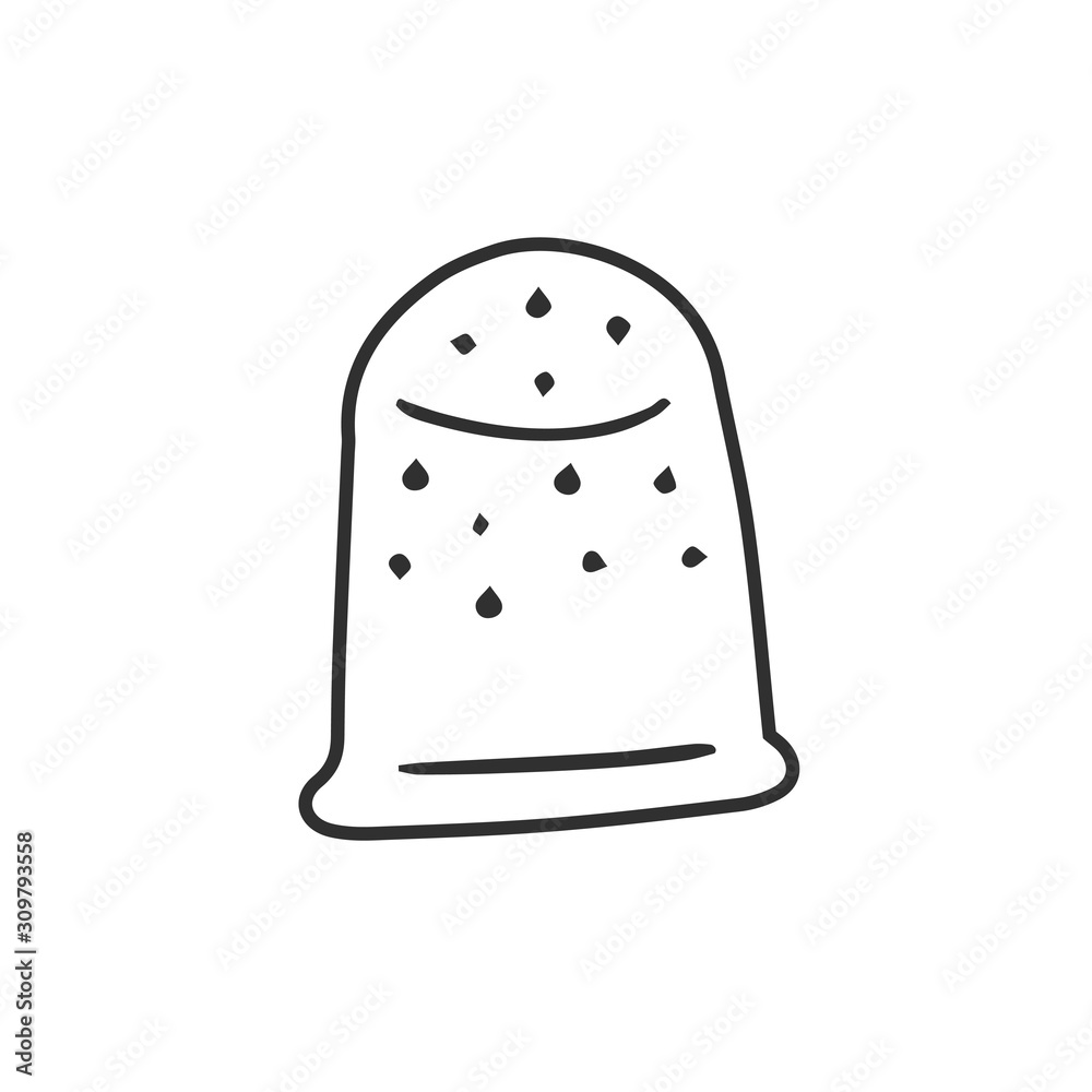 Sewing Thimble Drawing