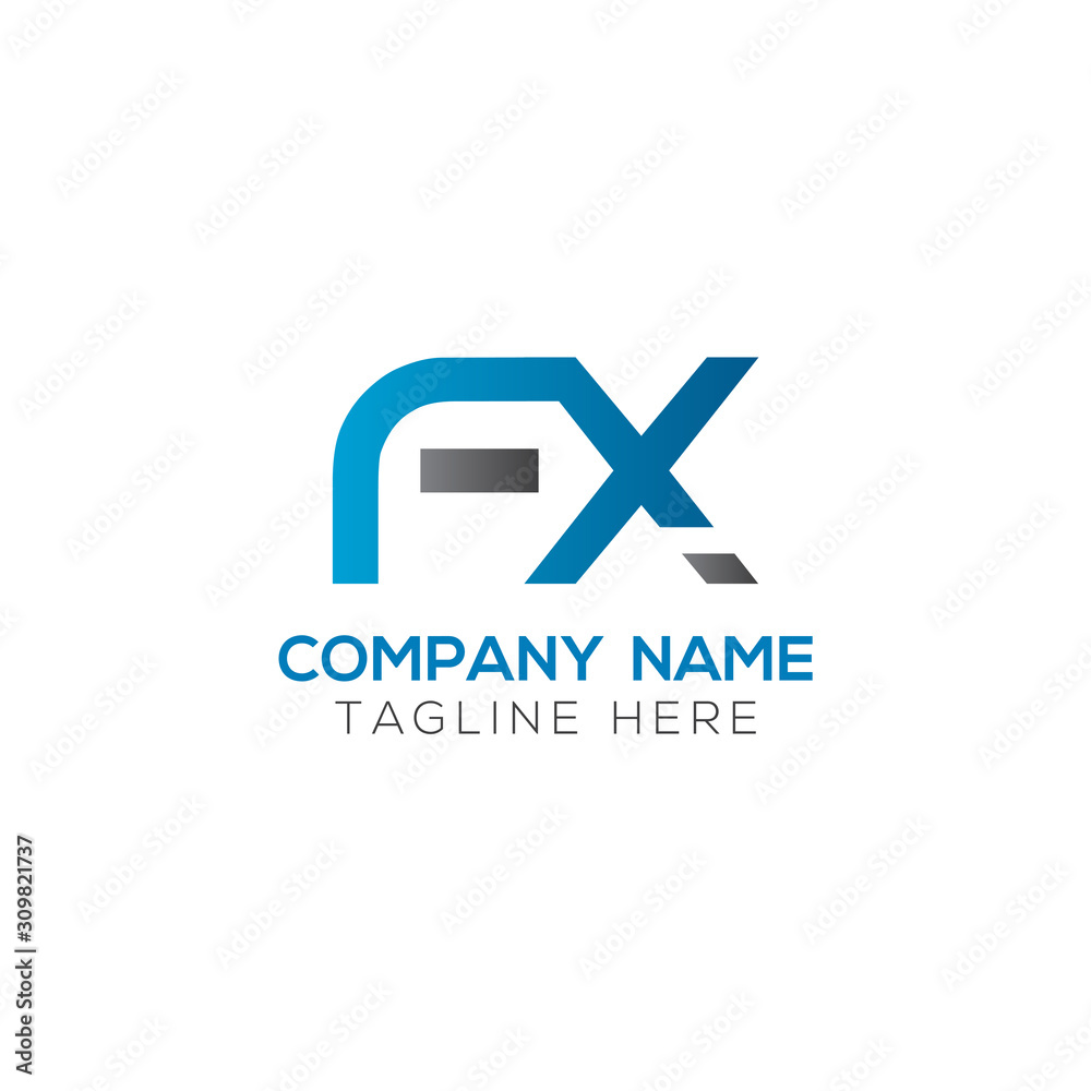 Initial FX Letter Linked Logo. Creative Letter FX Modern Business Logo ...