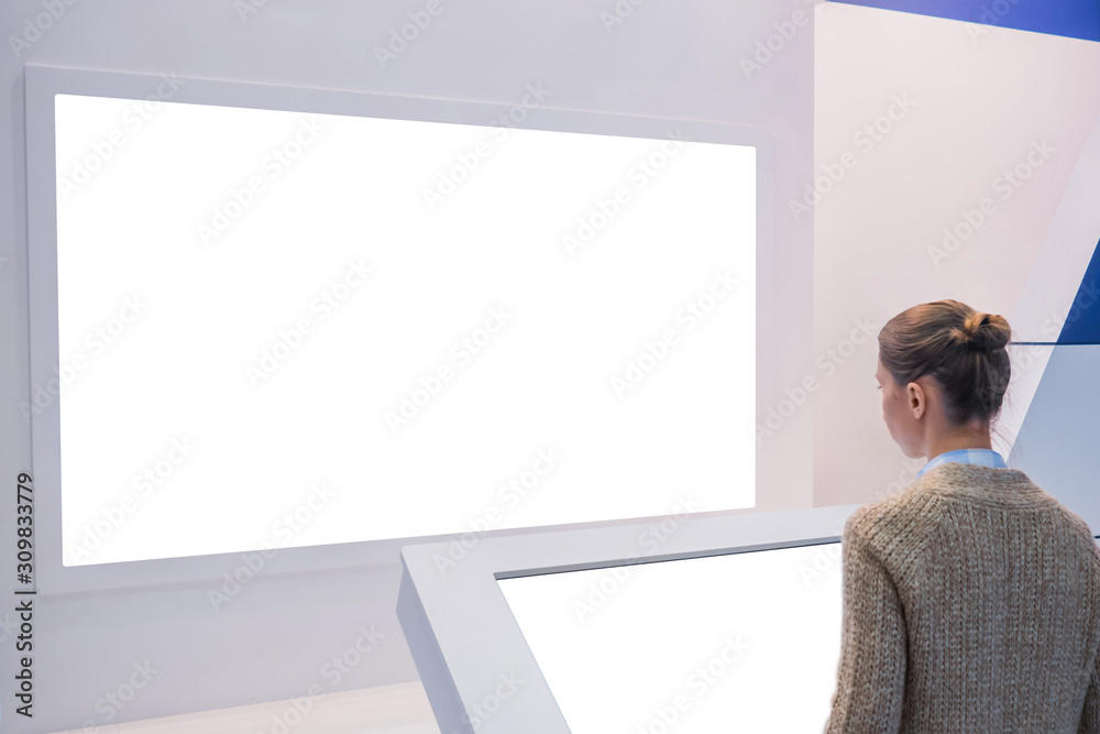 White screen, mock up, future, copyspace, template, isolated ...