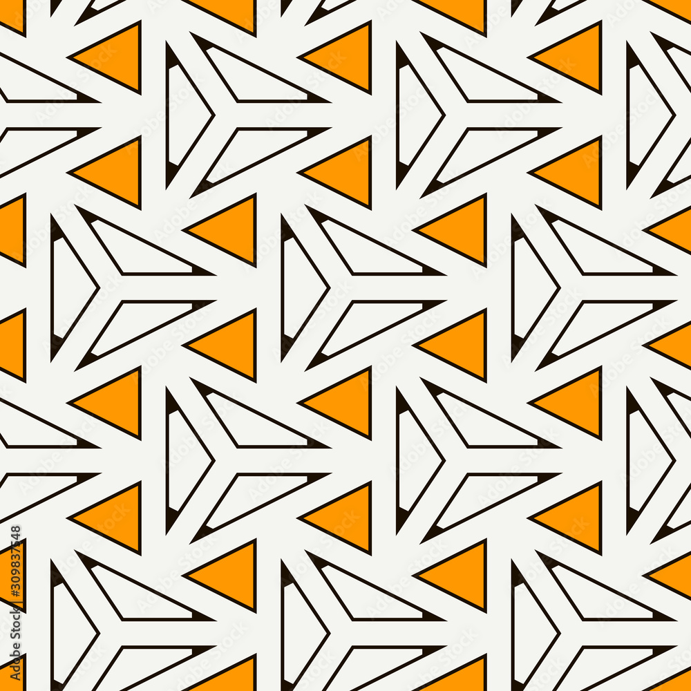 Contemporary geometric pattern. Repeated triangles motif. Seamless ...