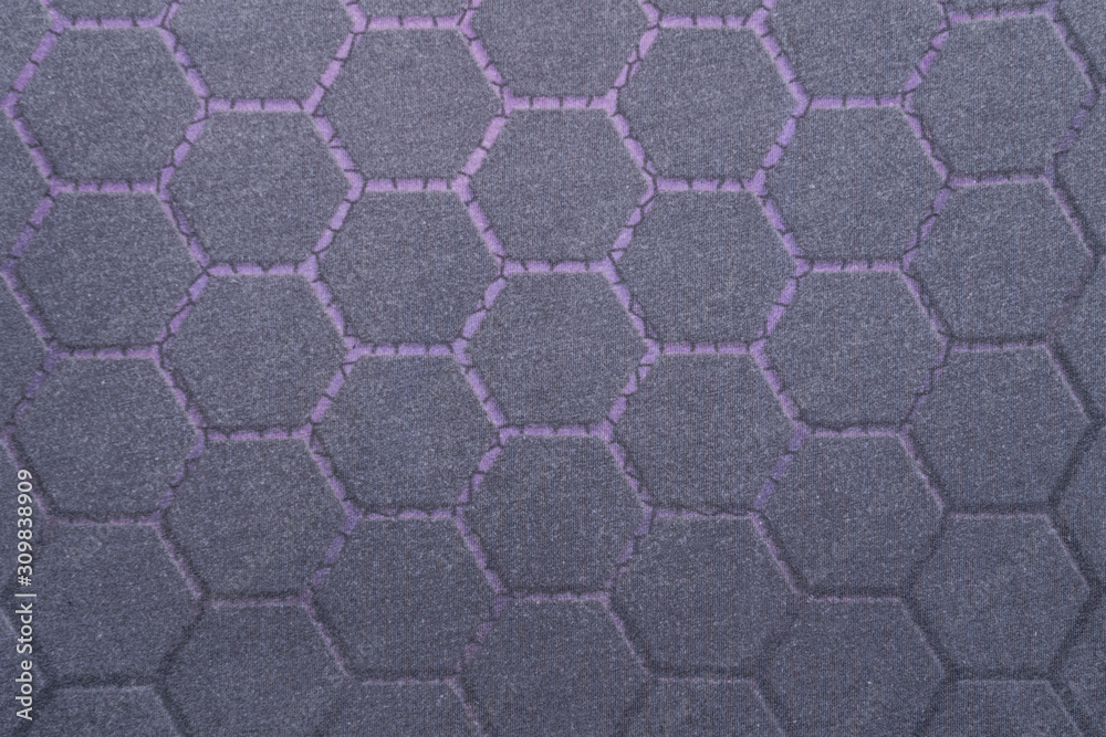 Gray hexagon cotton fabric texture background Stock Photo | Adobe Stock