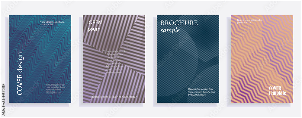 Minimalistic cover design templates. Set of layouts for covers of books ...