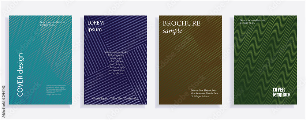 Minimalistic cover design templates. Set of layouts for covers of books ...