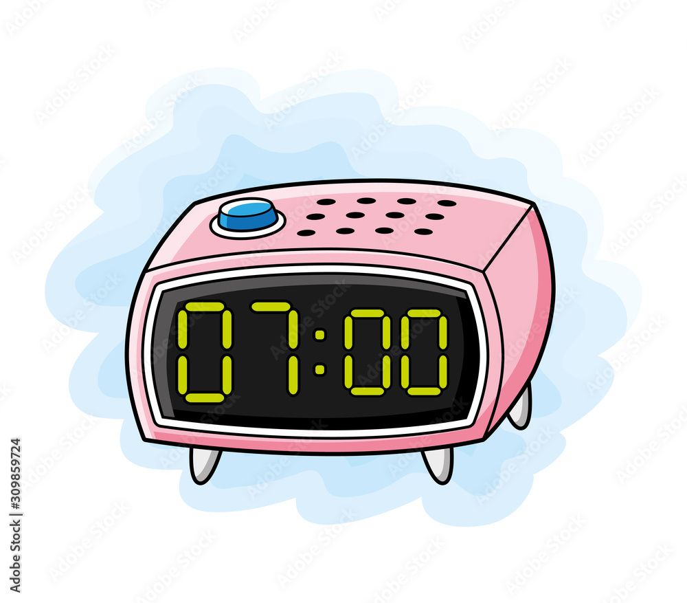 Digital Alarm Clock Clipart