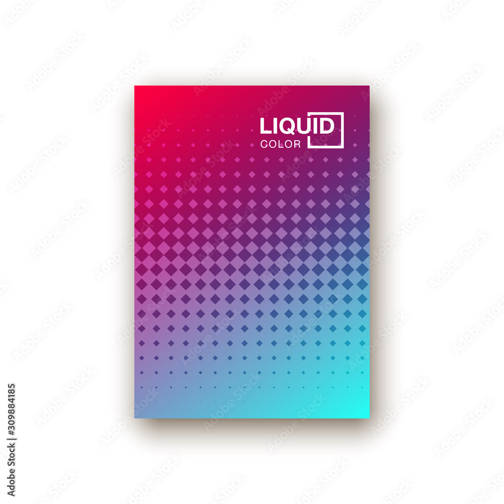 Bright annual report design dot collection. Gradient halftone grid ...