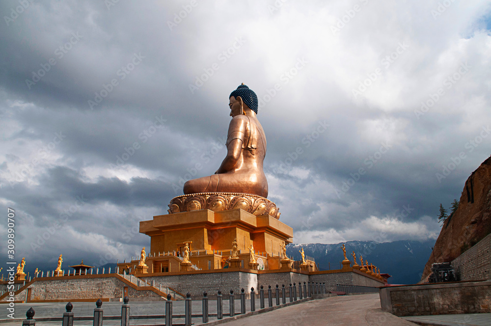Buddha Dordenma, huge buddha statue, Thimpu, Bhutan Stock Photo | Adobe ...