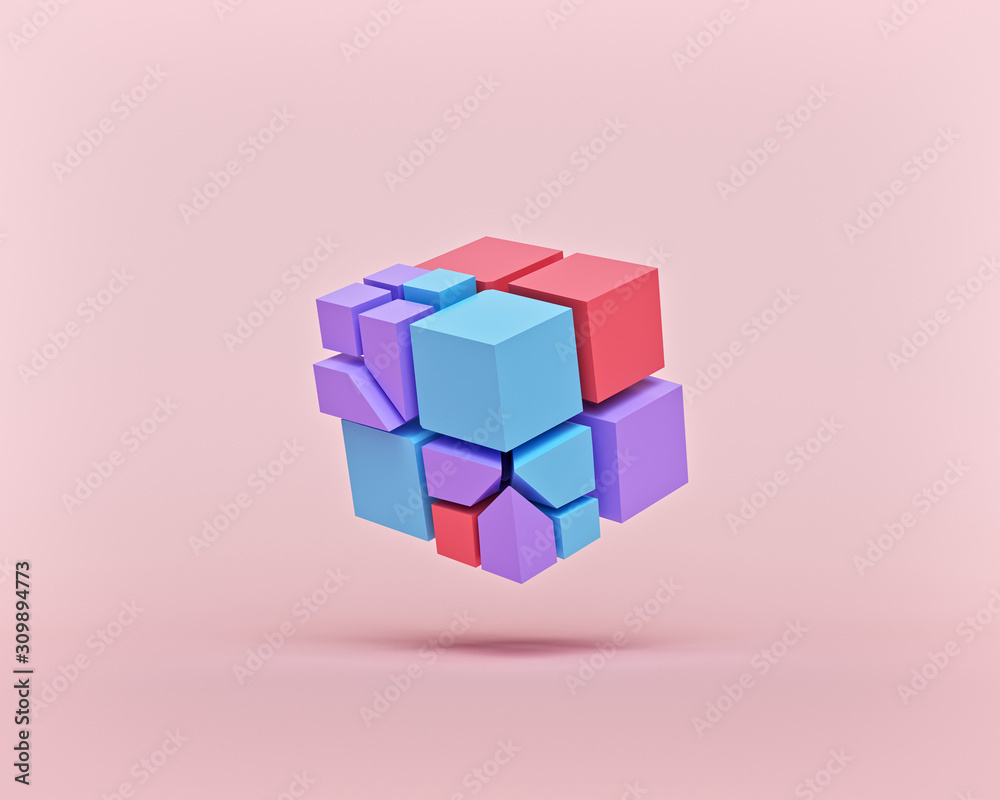 colorful Abstract geometric shapes. Modern background design for poster ...