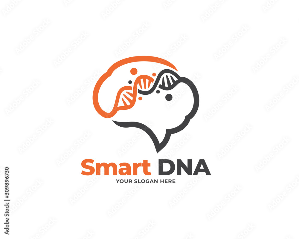 smart dna design logo vector Stock Vector | Adobe Stock