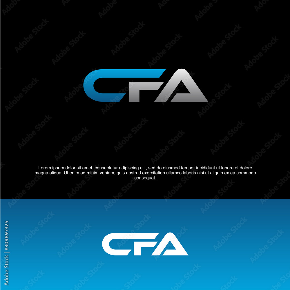 CFA initials for fitness companies, initial logos for the gym and cross ...