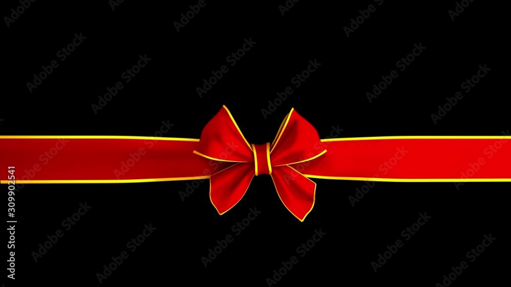 Ribbon Tying A Bow Across The Screen in 4K Stock Video | Adobe Stock