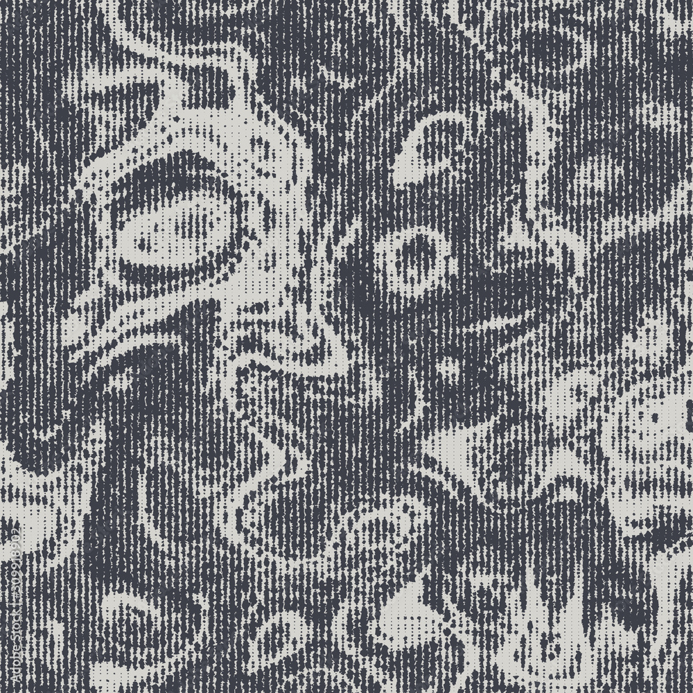 Noisy brushed mottled stains tracery motif swatch. Distressed wavy ...