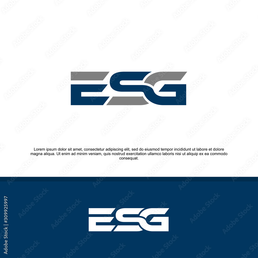 ESG initials for service companies, service group logos, combined ...