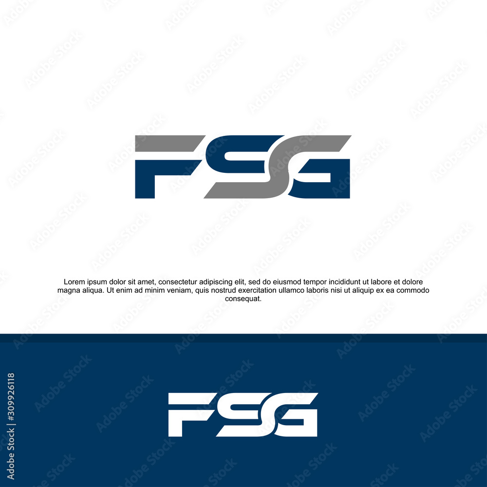 FSG initials for service companies, service group logos, combined ...