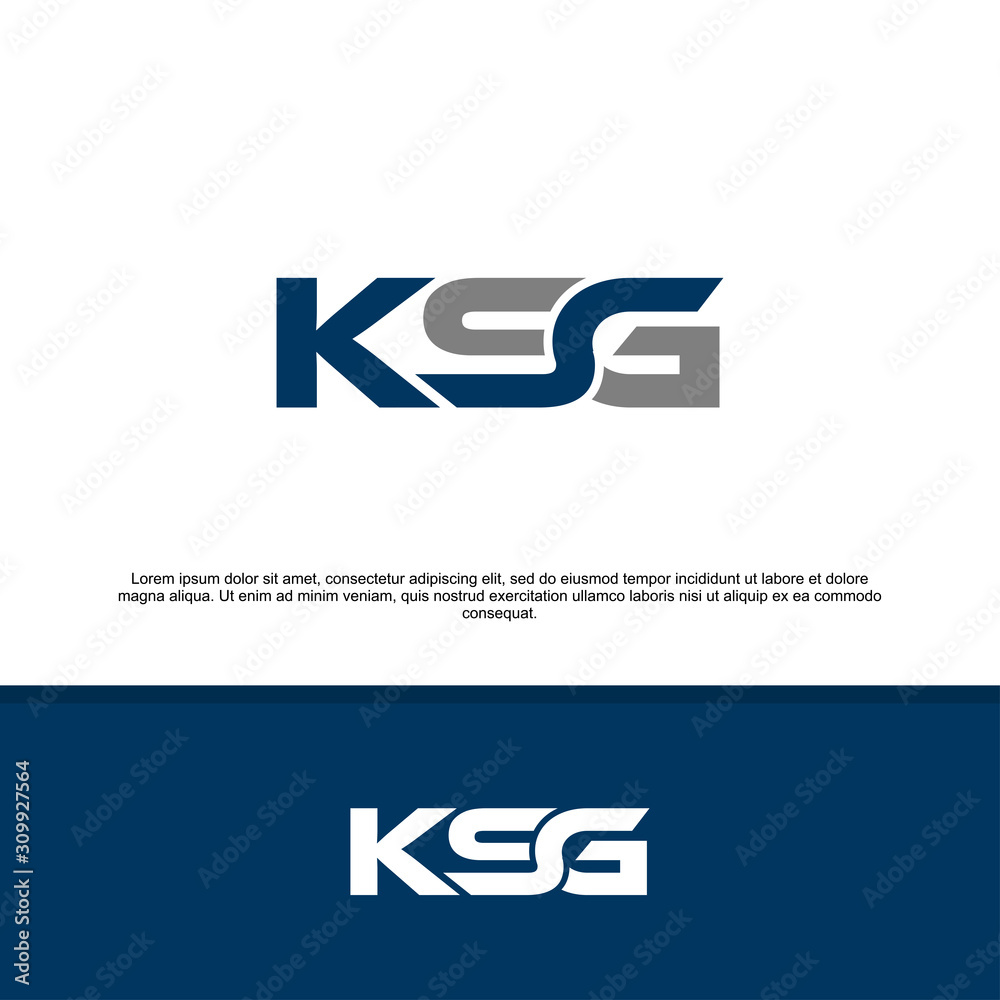 KSG initials for service companies, service group logos, combined ...