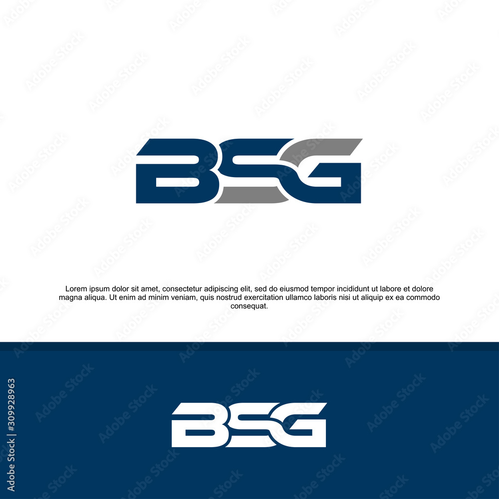 BSG initials for service companies, service group logos, combined ...