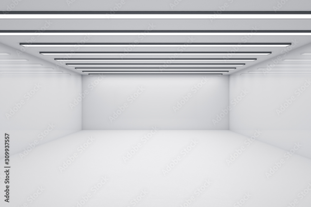 White exhibition hall interior Stock Photo | Adobe Stock