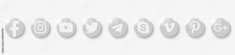 Pinterest Logo Grey