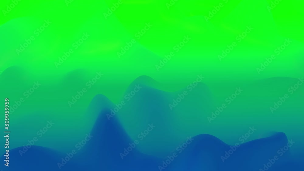 4k seamless loop with abstract fluid blue green gradients, inner glow ...