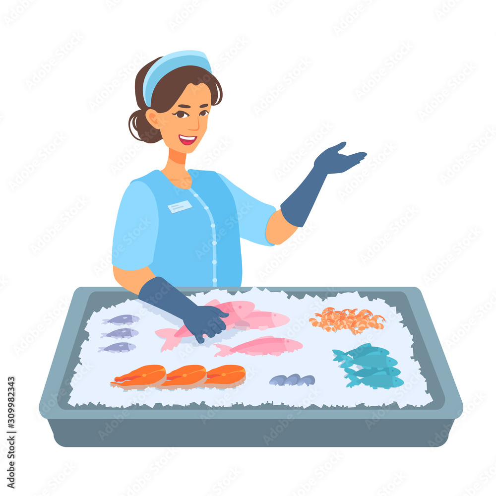 Fish Seller Clipart