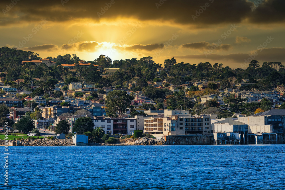 Coastal Architecture in Monterey at Sunrise Stock Photo | Adobe Stock