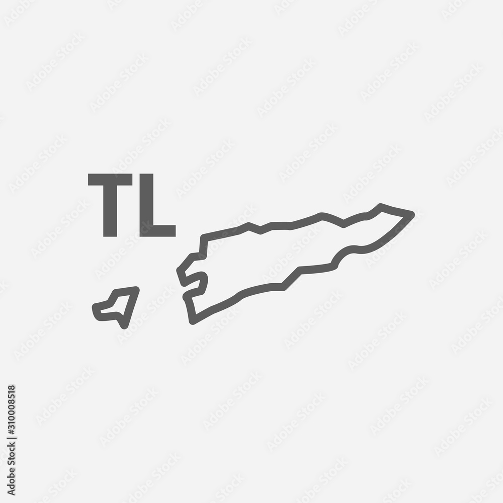Timor-leste icon line symbol. Isolated vector illustration of icon sign ...