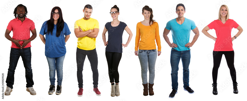 Group of young people smiling happy multicultural multi ethnic full ...