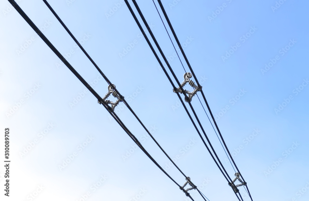 High Voltage. Equipment to separator electrical wires cable Stock Photo ...