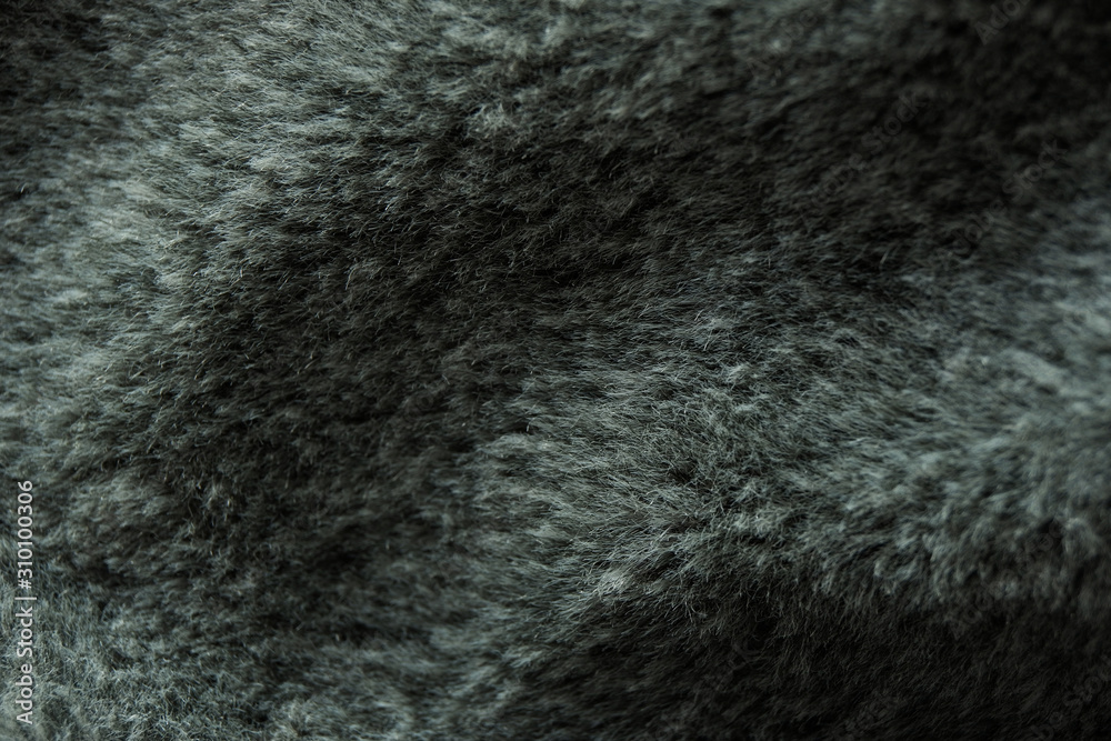 beautiful black gray fur background, fake animal fur background ...