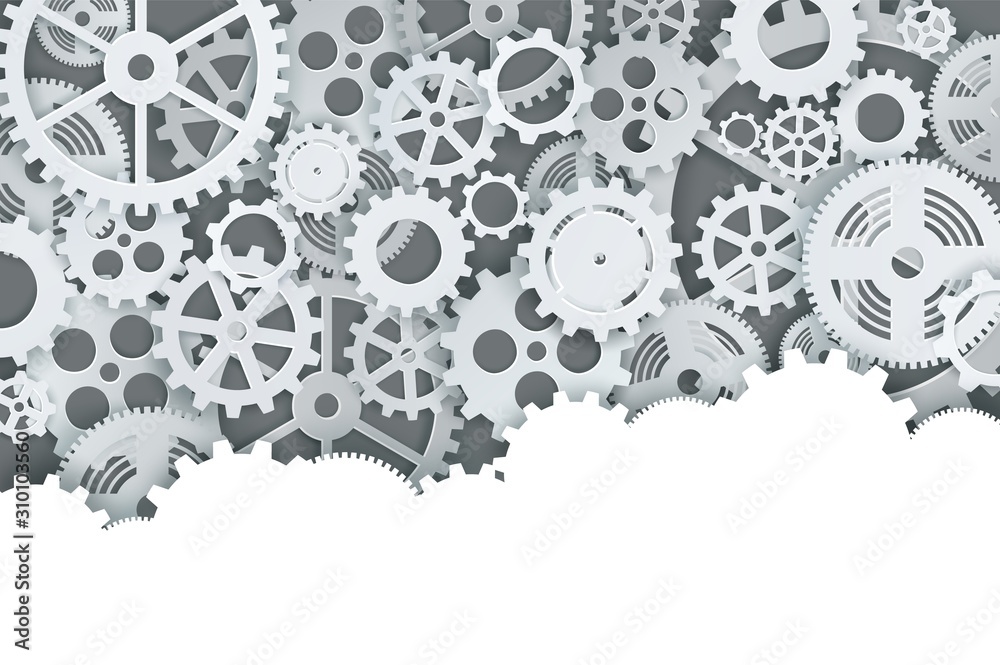 Clock mechanism vector poster banner design template Stock Vector ...