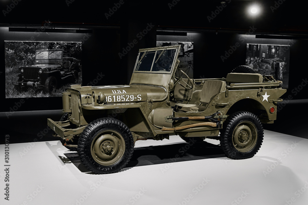 Willys MB 1944. U.S. Army Truck. All terrain vehicle of the Second ...