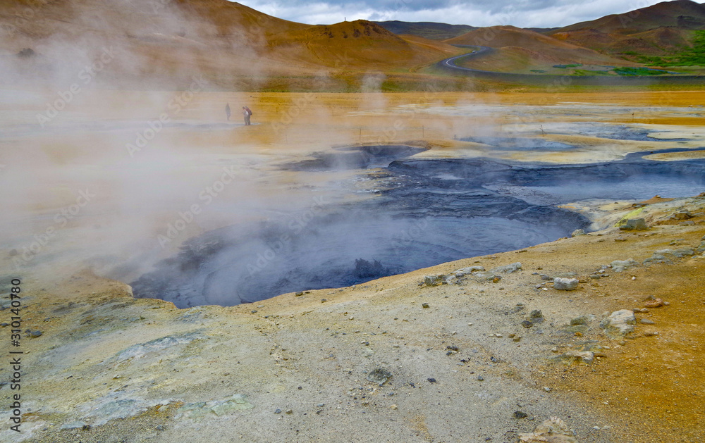 Supernatural landscape at geothermal field Mars like site Hverir ...